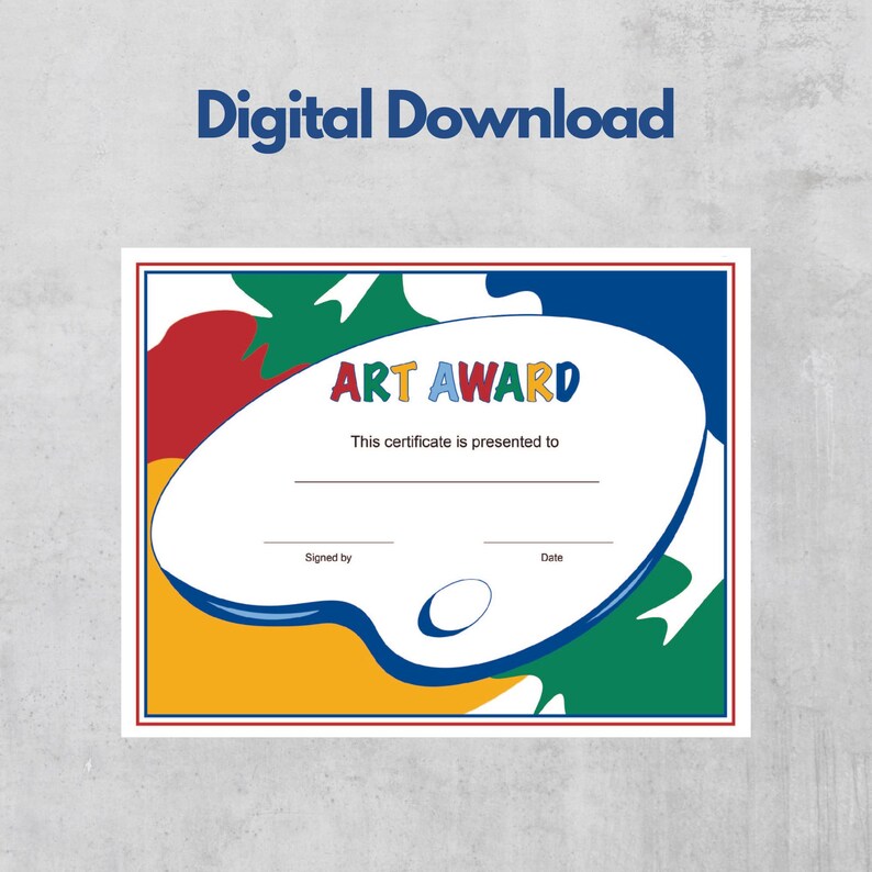 Teacher's Delight: Digital Art Certificate for Classroom Decor ...
