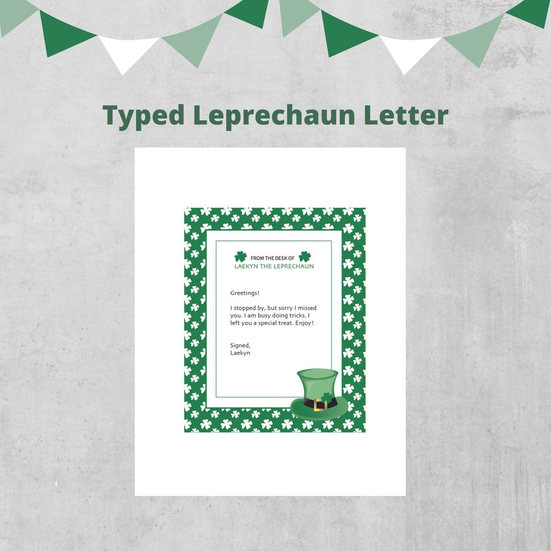 Leprechaun Note to Kids, Leprechaun Note Printable, Leprechaun Letter ...