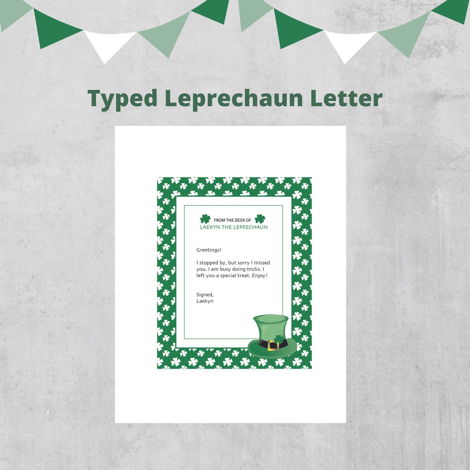 Leprechaun Note to Kids, Leprechaun Note Printable, Leprechaun Letter ...