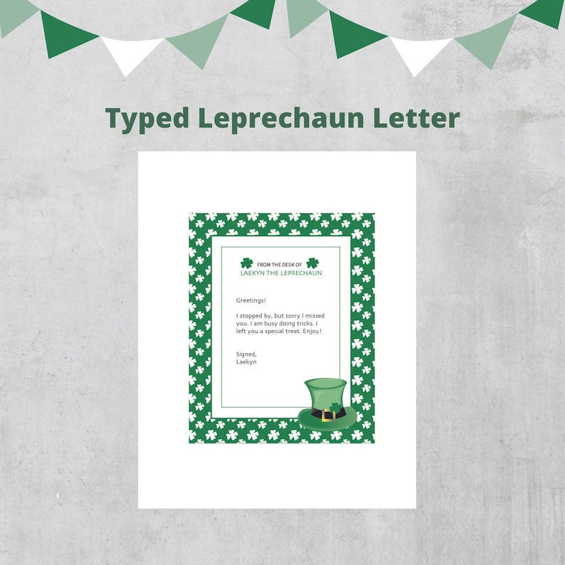 Leprechaun Note to Kids, Leprechaun Note Printable, Leprechaun Letter ...