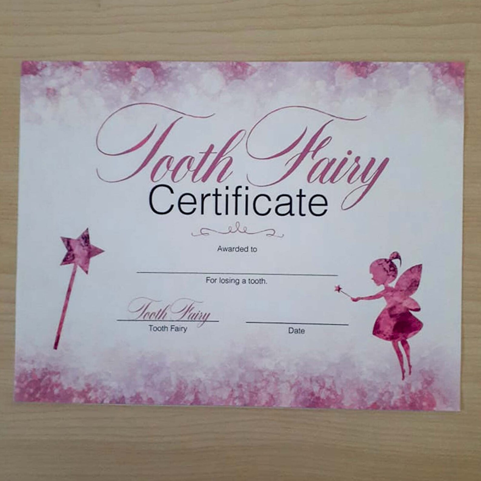 Complete Tooth Fairy Kit: Printable Certificate, Personalized Note, and ...
