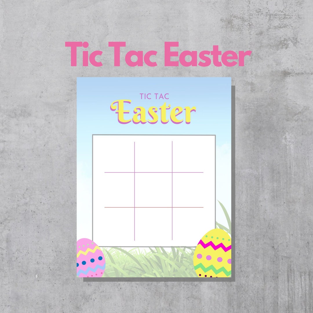 Easter Tic Tac Toe Printable – Kids Activity, Preschool Game (PDF ...