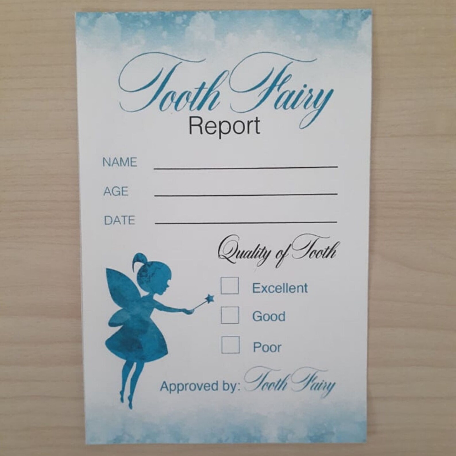 Whimsical Tooth Fairy Certificate and Tooth Report Set - Make Losing ...