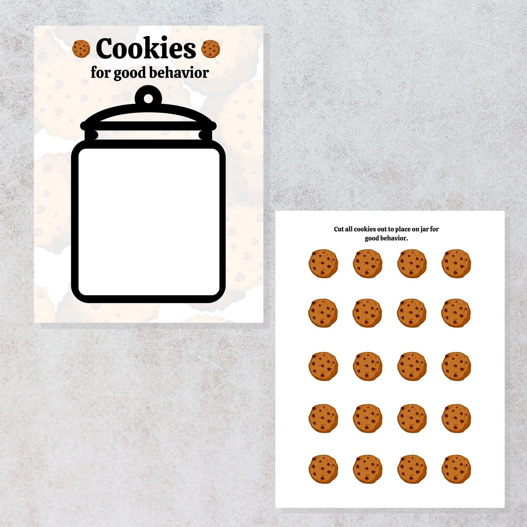 Printable Cookie Reward Jar for Kids (PDF & JPG) - Etsy