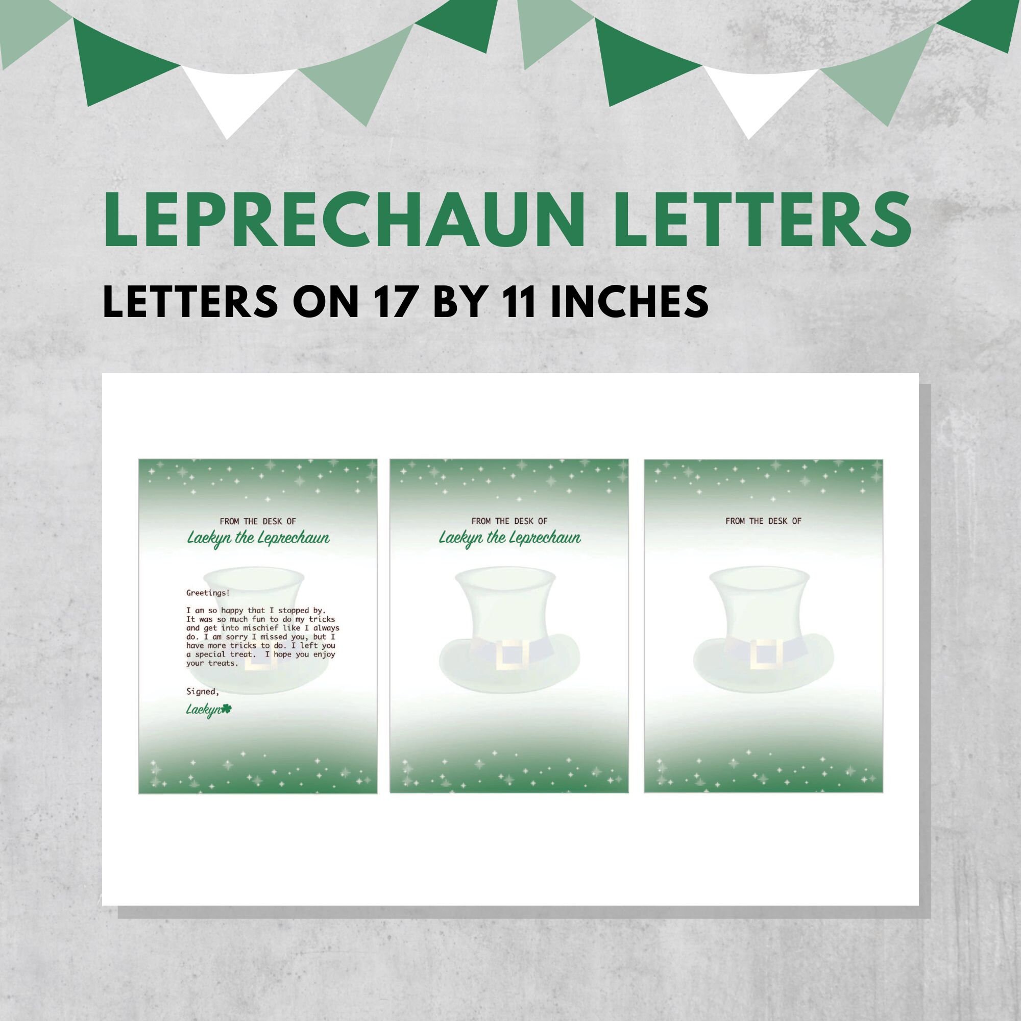Leprechaun Letter Printable, St. Patrick's Day Note to Kids (PDF) - Etsy