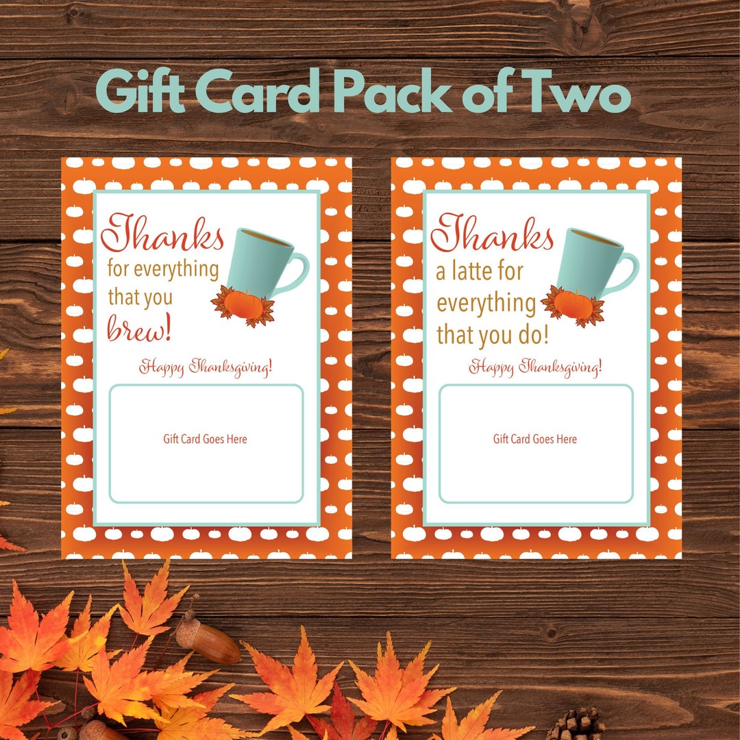 Fall Gift Card Holders for Teachers and Special Individuals - Printable ...