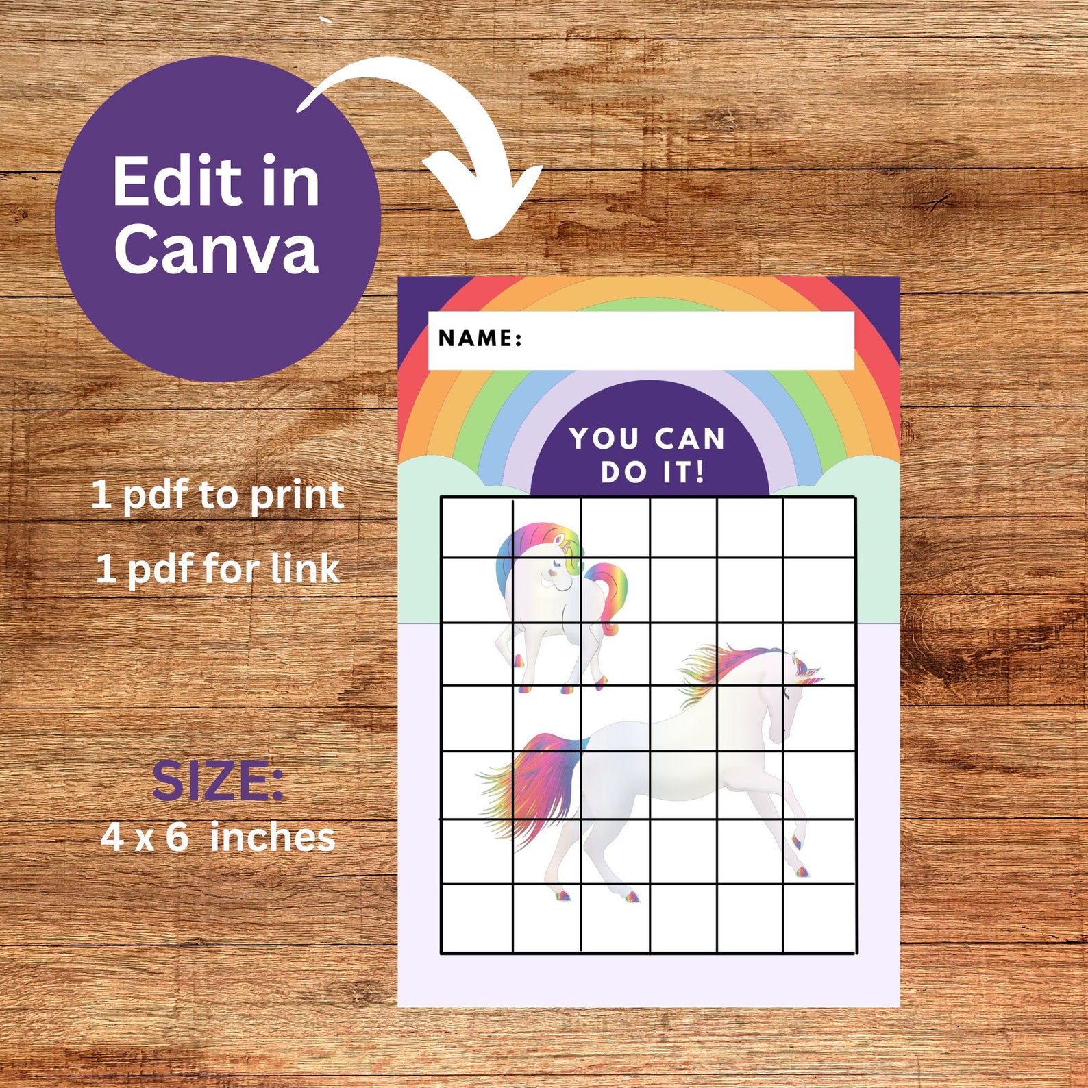 Unicorn Sticker Chart, Sticker Chart Printable, Sticker Chart for Kids ...