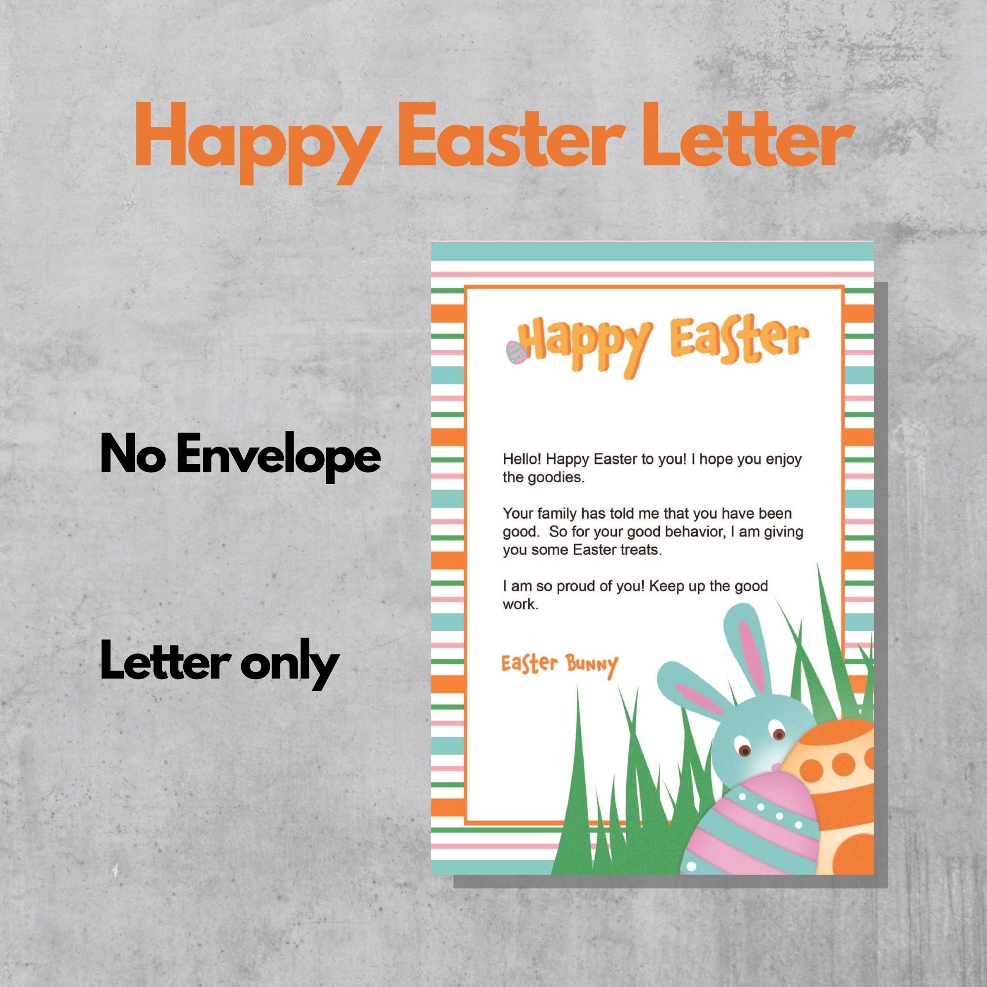 Easter Bunny Letter Printable, Easter Bunny Letter Download, Easter ...
