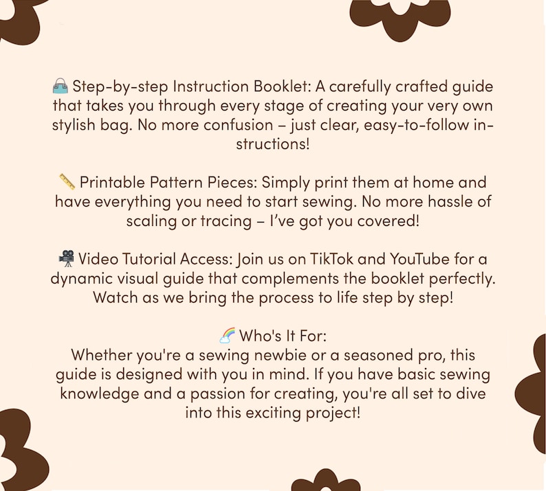 Ruffled Small Shoulder Bag, Handbag Sewing Pattern, Printable PDF A4 + US LETTER Pattern and ...