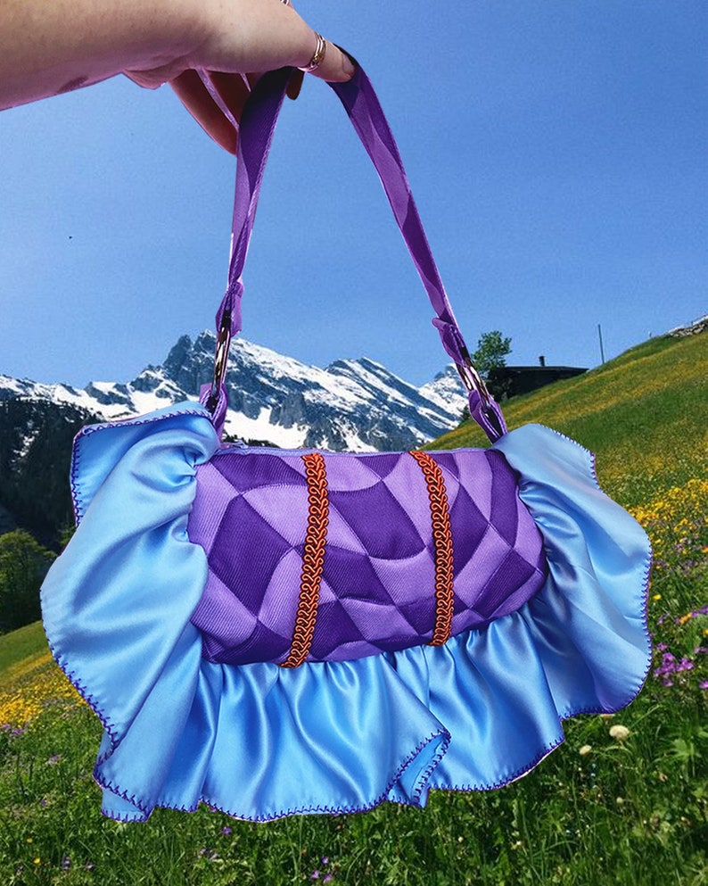 Ruffled Small Shoulder Bag, Handbag Sewing Pattern, Printable PDF A4 ...