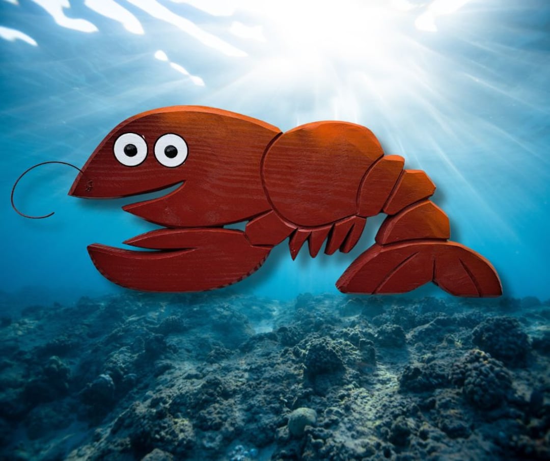 Wood Painted Lobster Wall Hanging Wall Art Tropical Beach Decor - Etsy