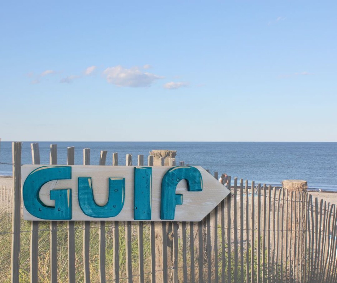 Gulf Arrow Beach Fence Handmade Wall Art Coastal Tropical Wall Hanging ...