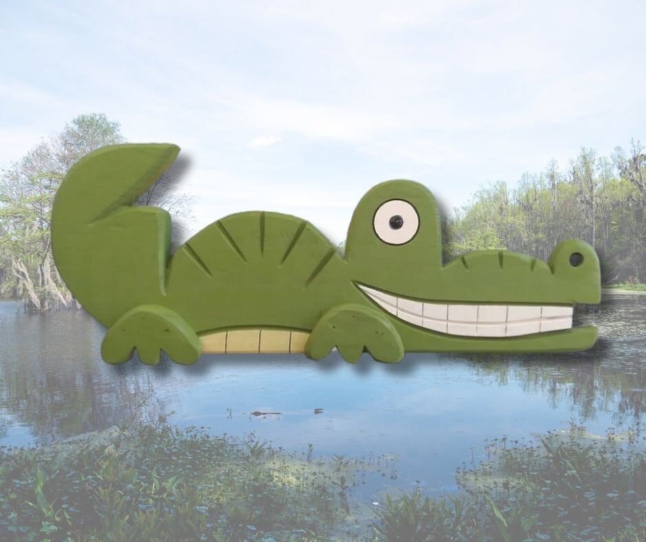 Alligator Handmade Wood Wall Art Gator Florida Wall Hanging Beach ...