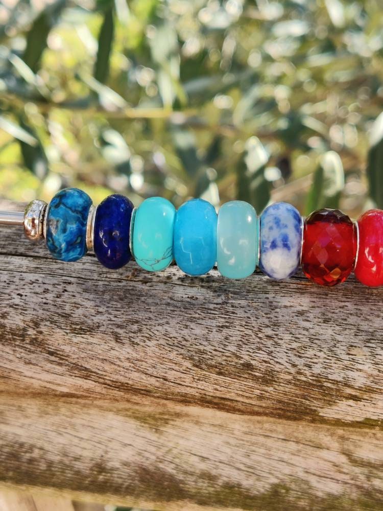Natural Stone Beads for Pandora and Trollbeads - Etsy