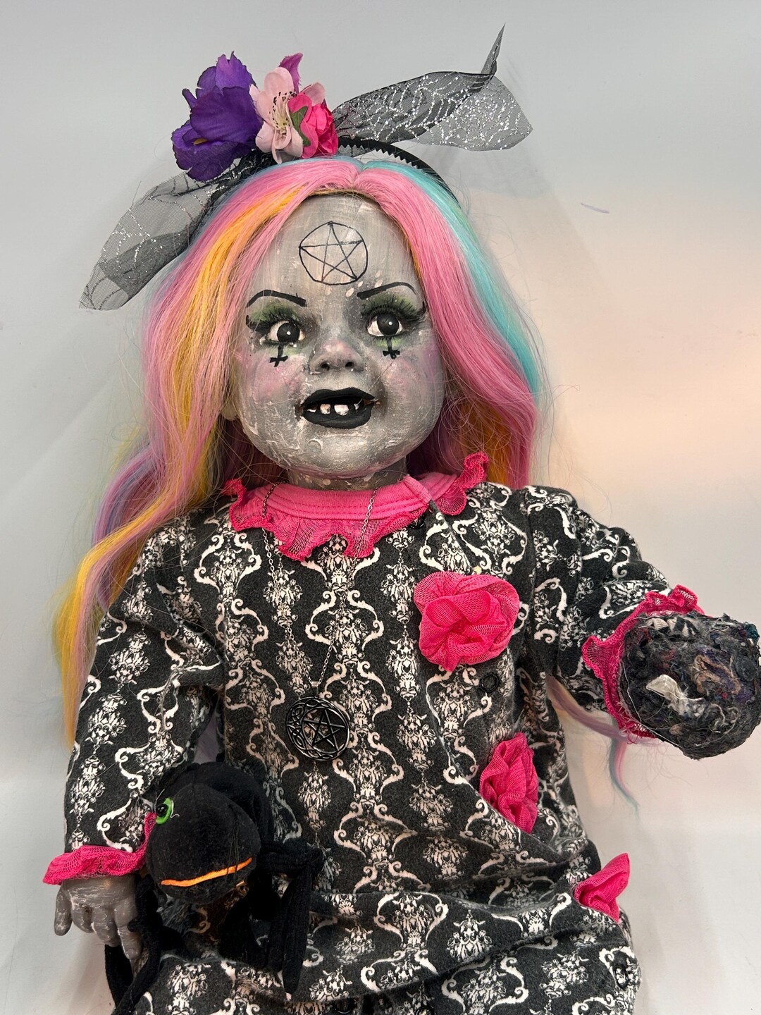 OOAK Art Doll 22” Reborn ‘starla’ Zombie Witch Creepy Weird Scary *she ...