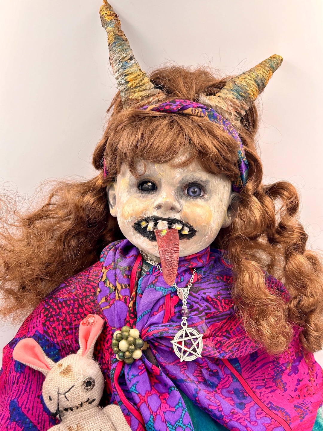 Creepy OOAK Horror Doll Demon Reborn Scary Krampus Evil Priestess Elf ...