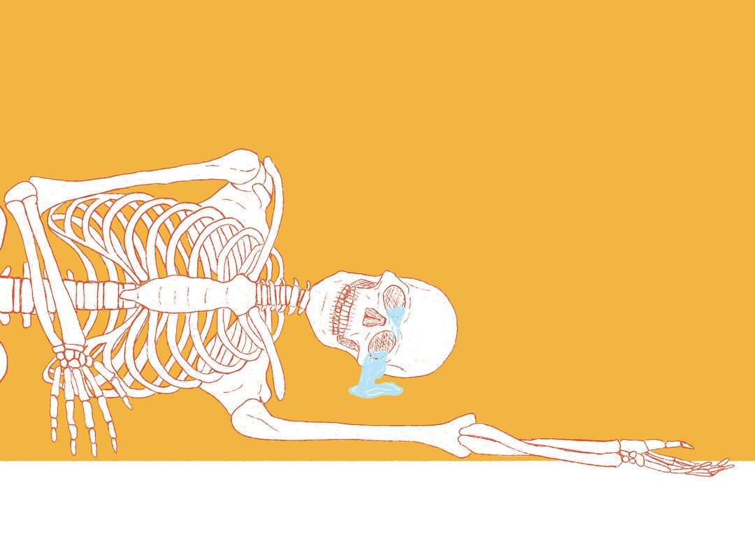 Of a Broken Heart Illustration | Skeleton Art | Digital Download ...