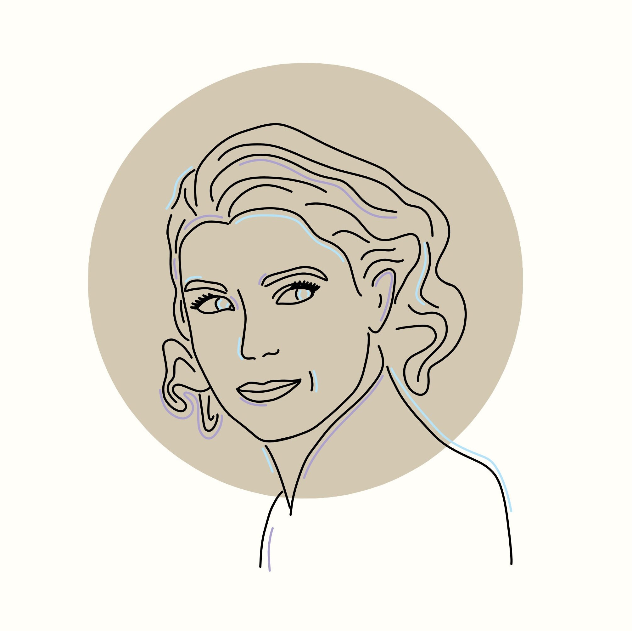 Grace Kelly Drawing | Grace Kelly Art | Grace Kelly Illustration | Line ...