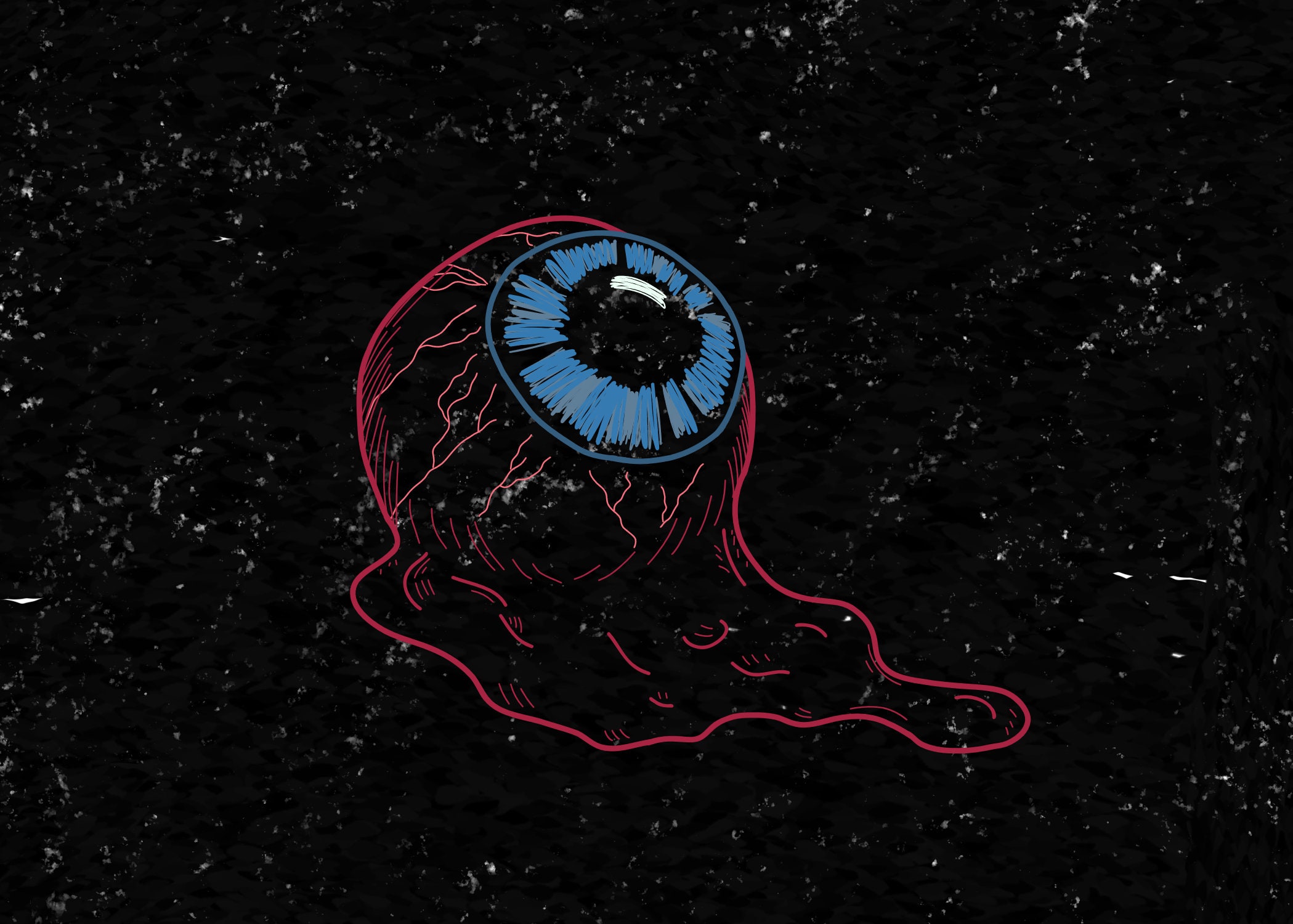 Melting Eye Eyeball Illustration Eye Art Physical Print - Etsy