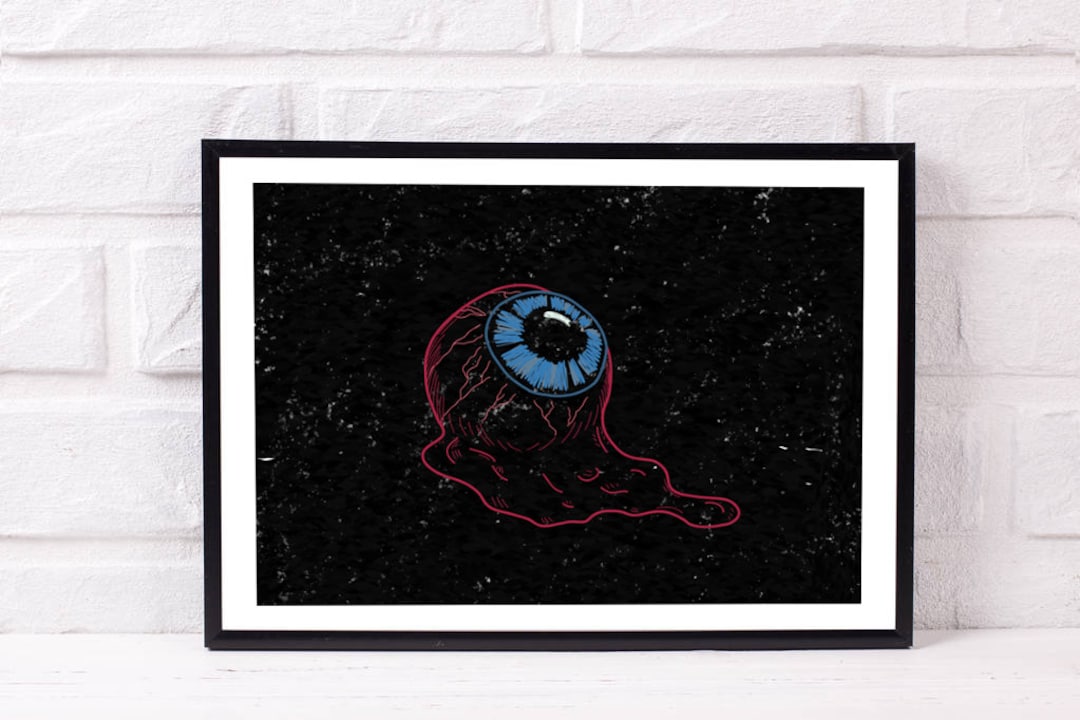 Melting Eye | Eyeball Illustration | Eye Art | Physical Print ...