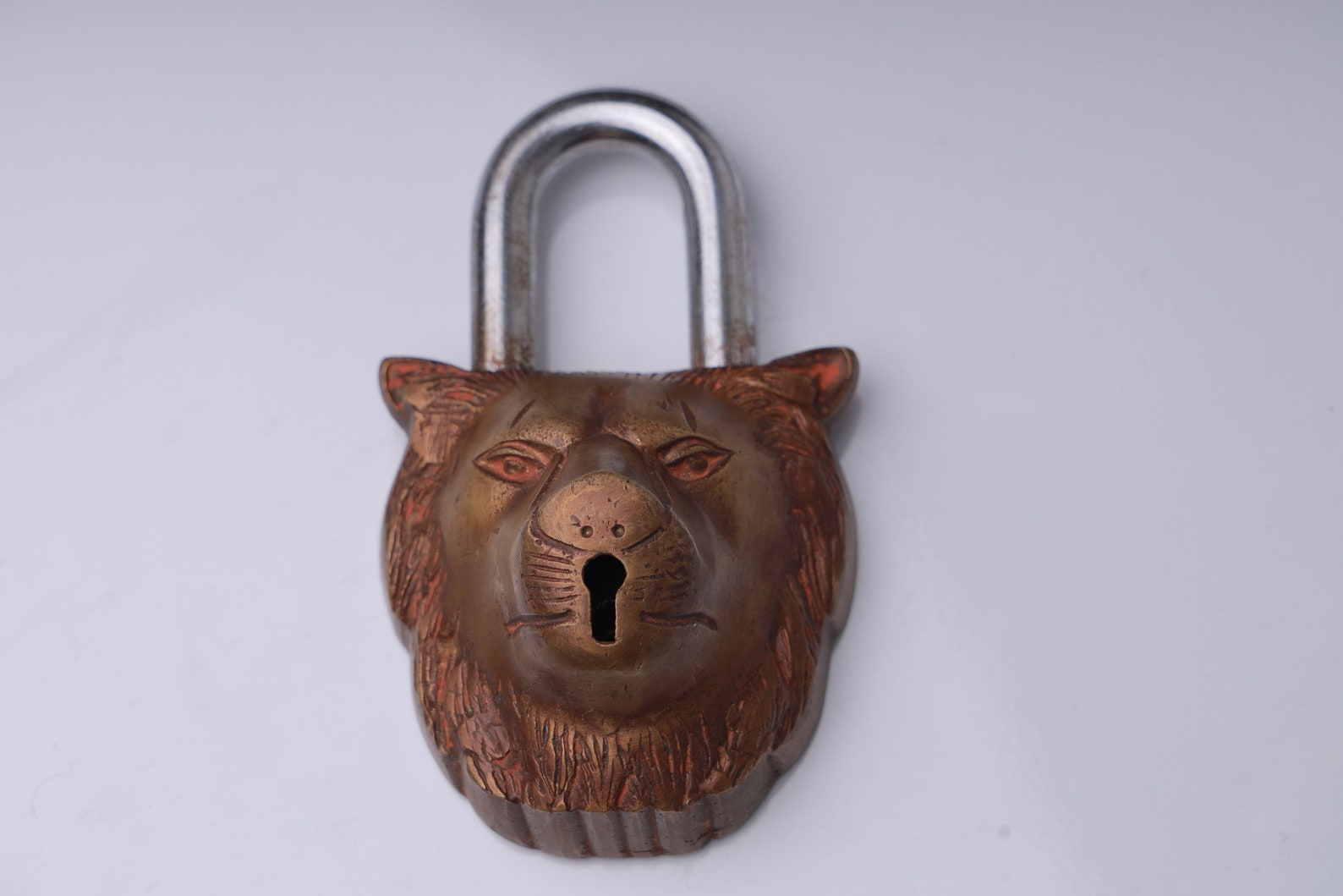 Lion Brass Padlock Vintage Metal Cast Buddhist Vintage | Etsy