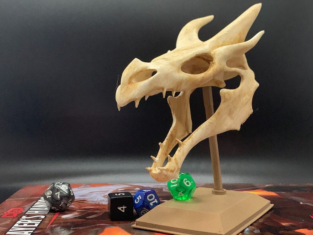 Skyrim Dragon Skull - Hand-painted Replica With Stand | Elder Scrolls ...