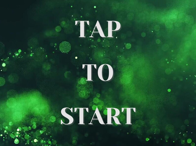 Horizontal Green Tap to Start Screen - Etsy