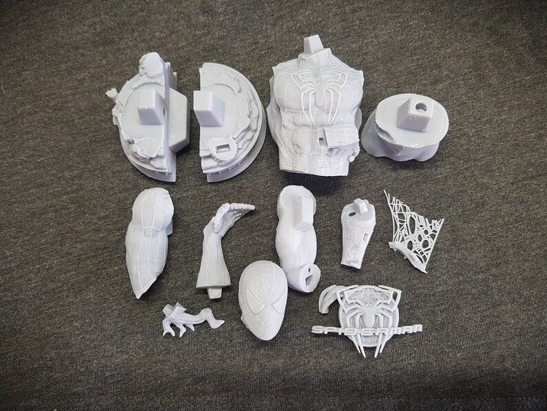 3D Printed Resin Marvel Spiderman Bust - 130mm. DIY Kit. - Etsy