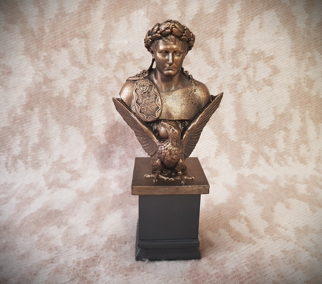 Napoleon Bonaparte Bust Resin Model on Pedestal, Bronze Effect, Home ...