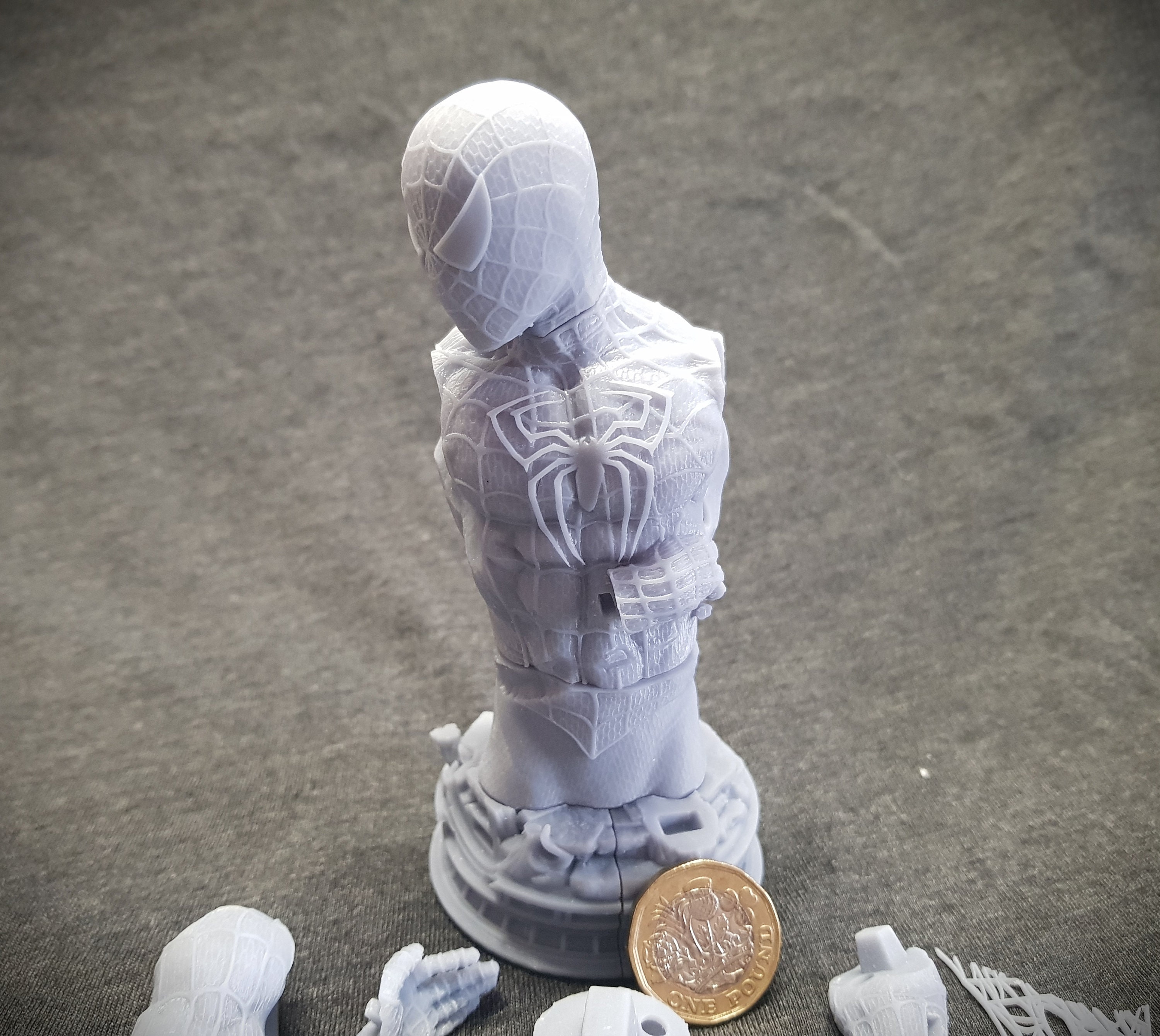 3D Printed Resin Marvel Spiderman Bust 130mm. DIY Kit. - Etsy