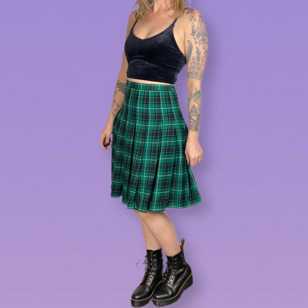 Pendleton Wool Plaid Pleated Skirt - Etsy