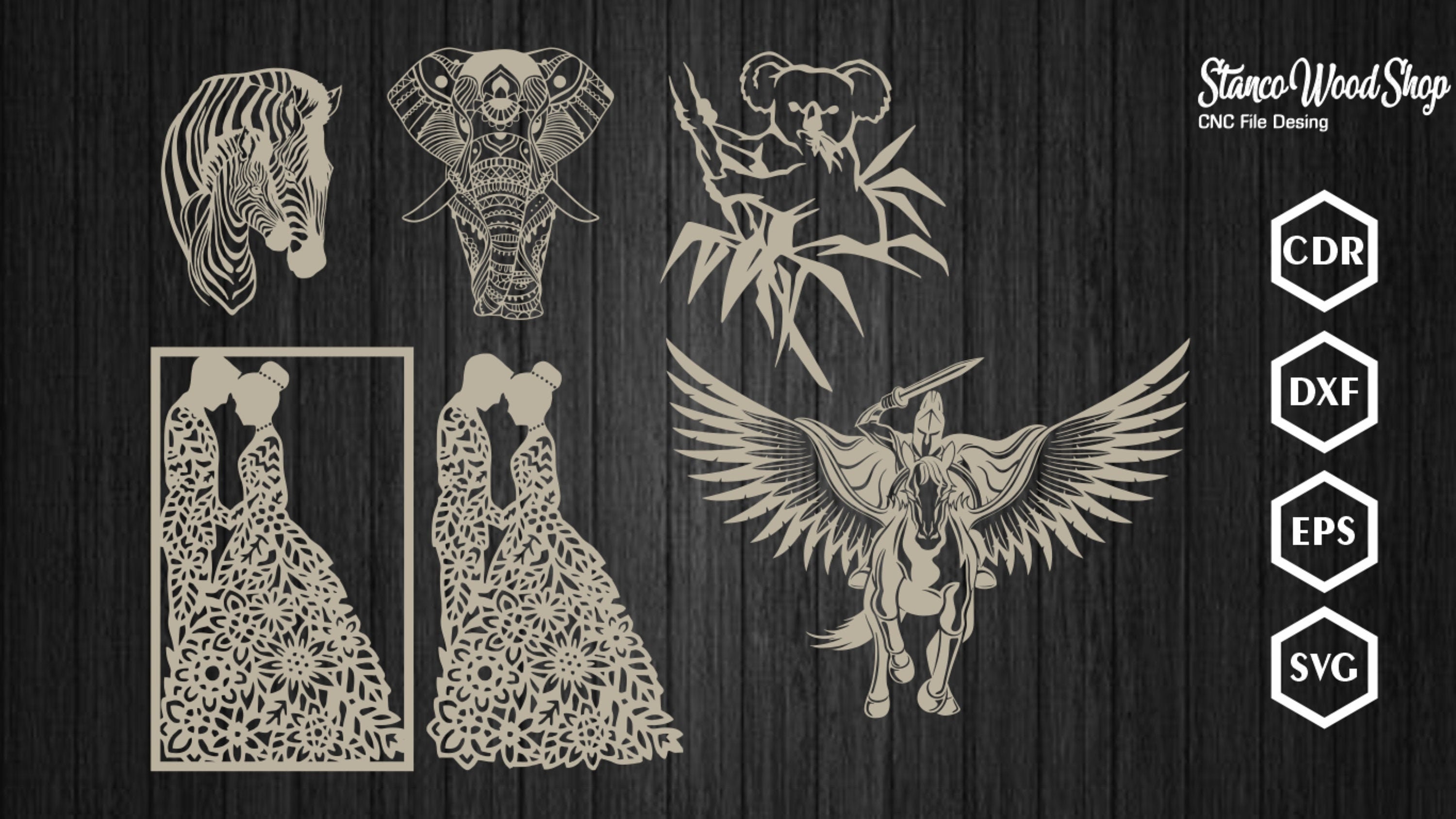 Pack Photos Fichiers Vectoriels Pour Découpe Laser Cnc Etsy