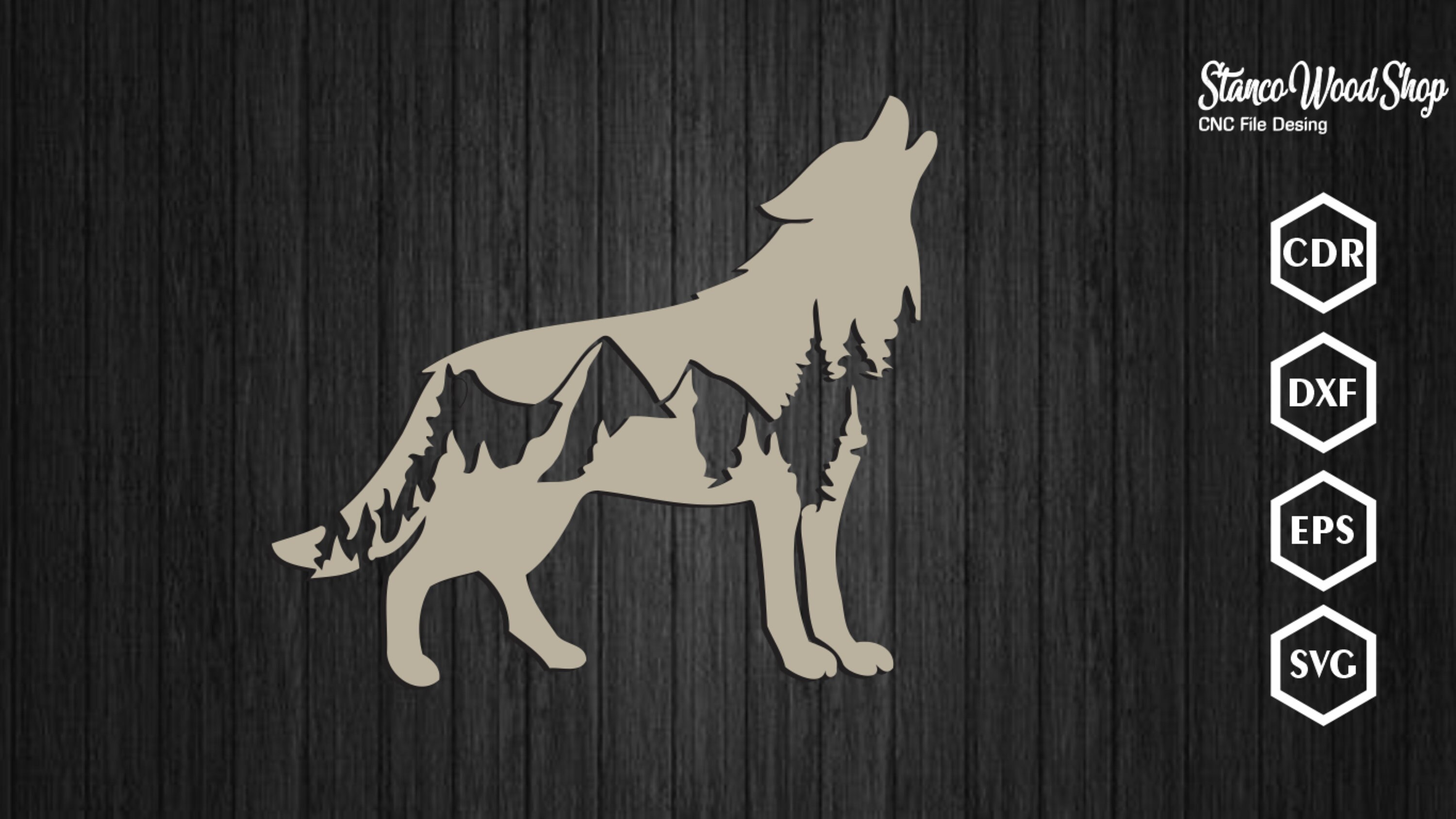 Wolf on Tree Vector Files for Laser Cut Cnc Digital Files - Etsy