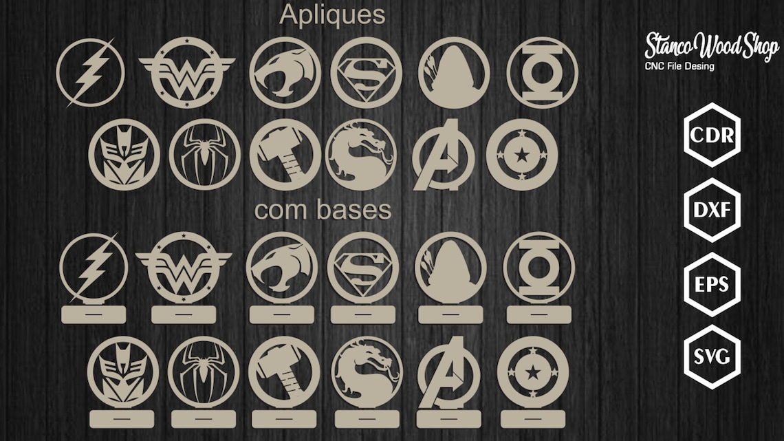 Super Heroes Apply, Vector Files, for Laser Cut, Cnc, Digital Files Cdr ...