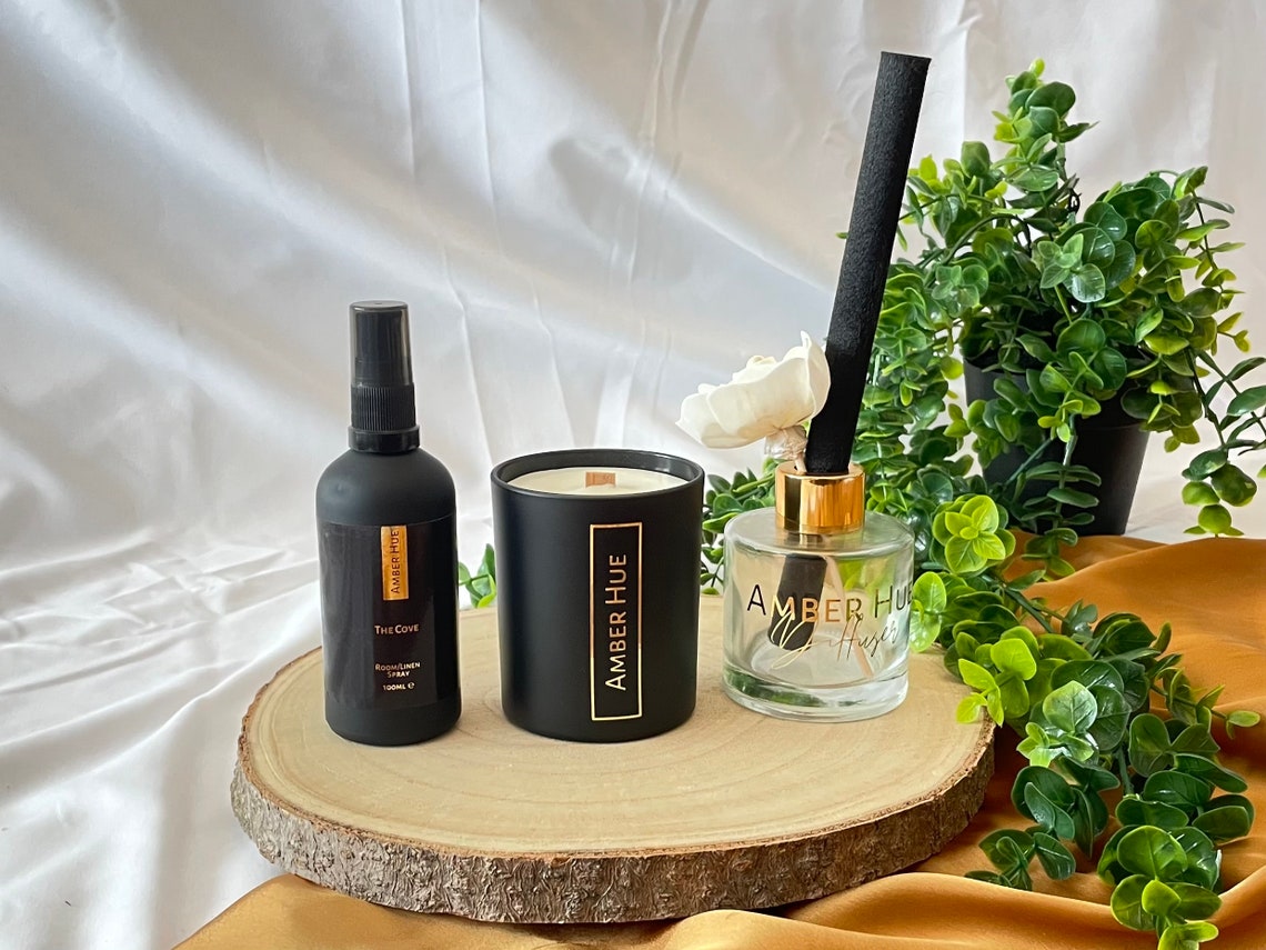 Home Fragrance Gift Set, Candle Gift Box, Flower Reed Diffuser, Room ...