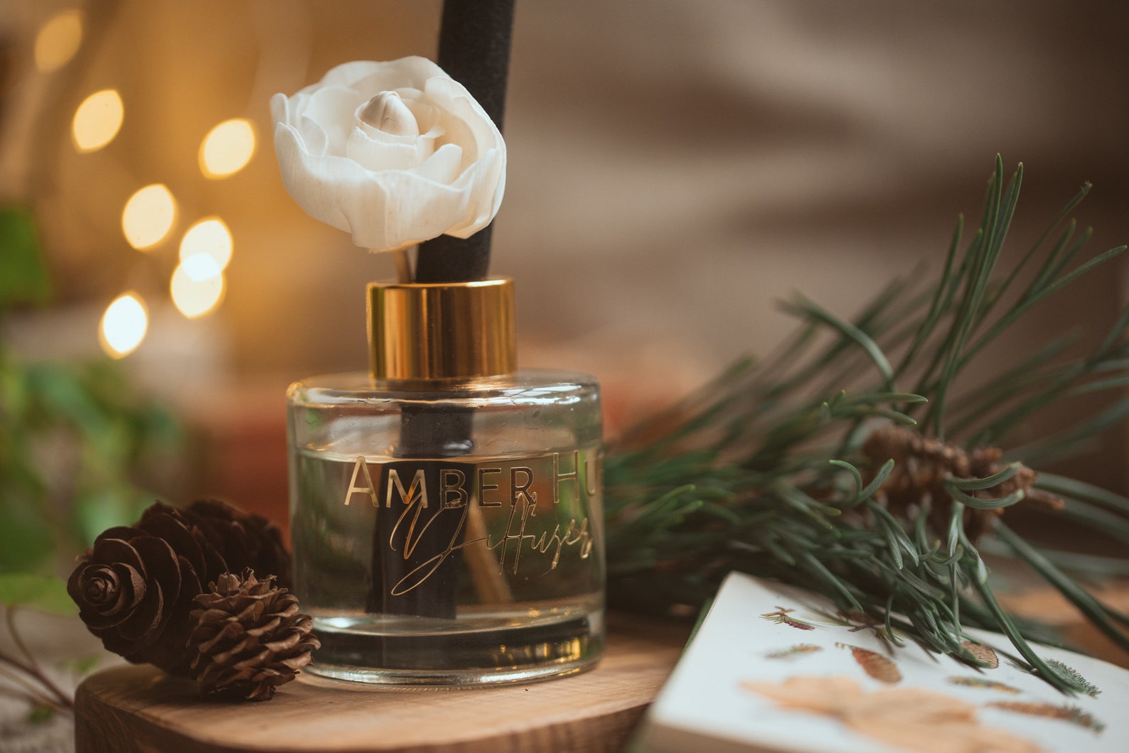 Home Fragrance Gift Set, Candle Gift Box, Flower Reed Diffuser, Room ...