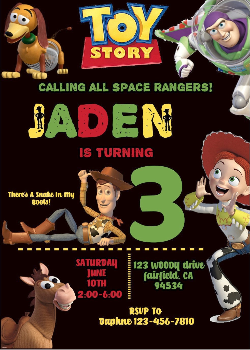 Toy Story Birthday Invitation Digital Birthday Invitation Editable Toy ...