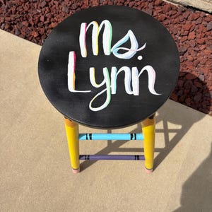 Customized Painted Teacher Stools - Etsy