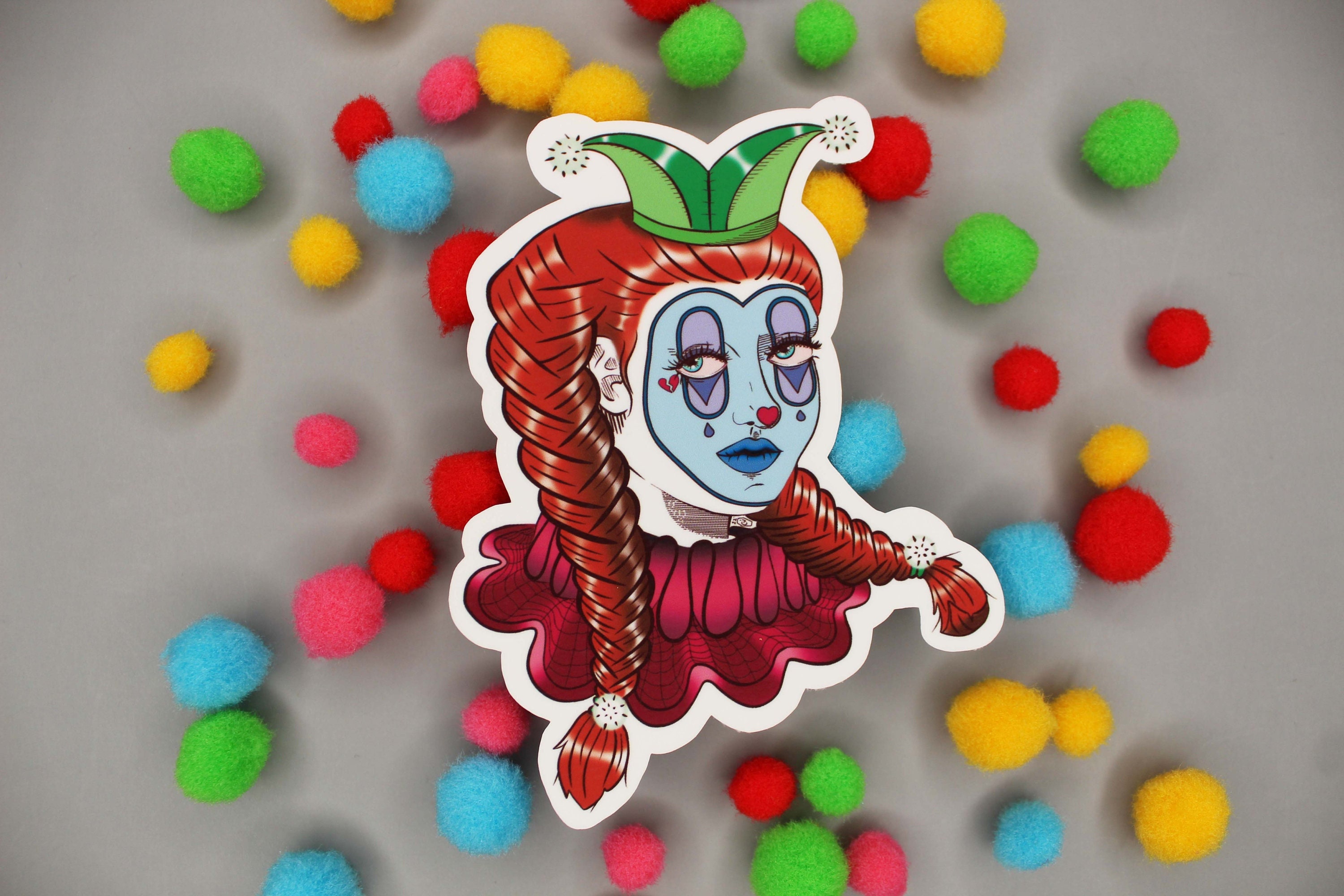 Sad Girl Payasa Clown Hand Laminated Weatherproof Decal - Etsy