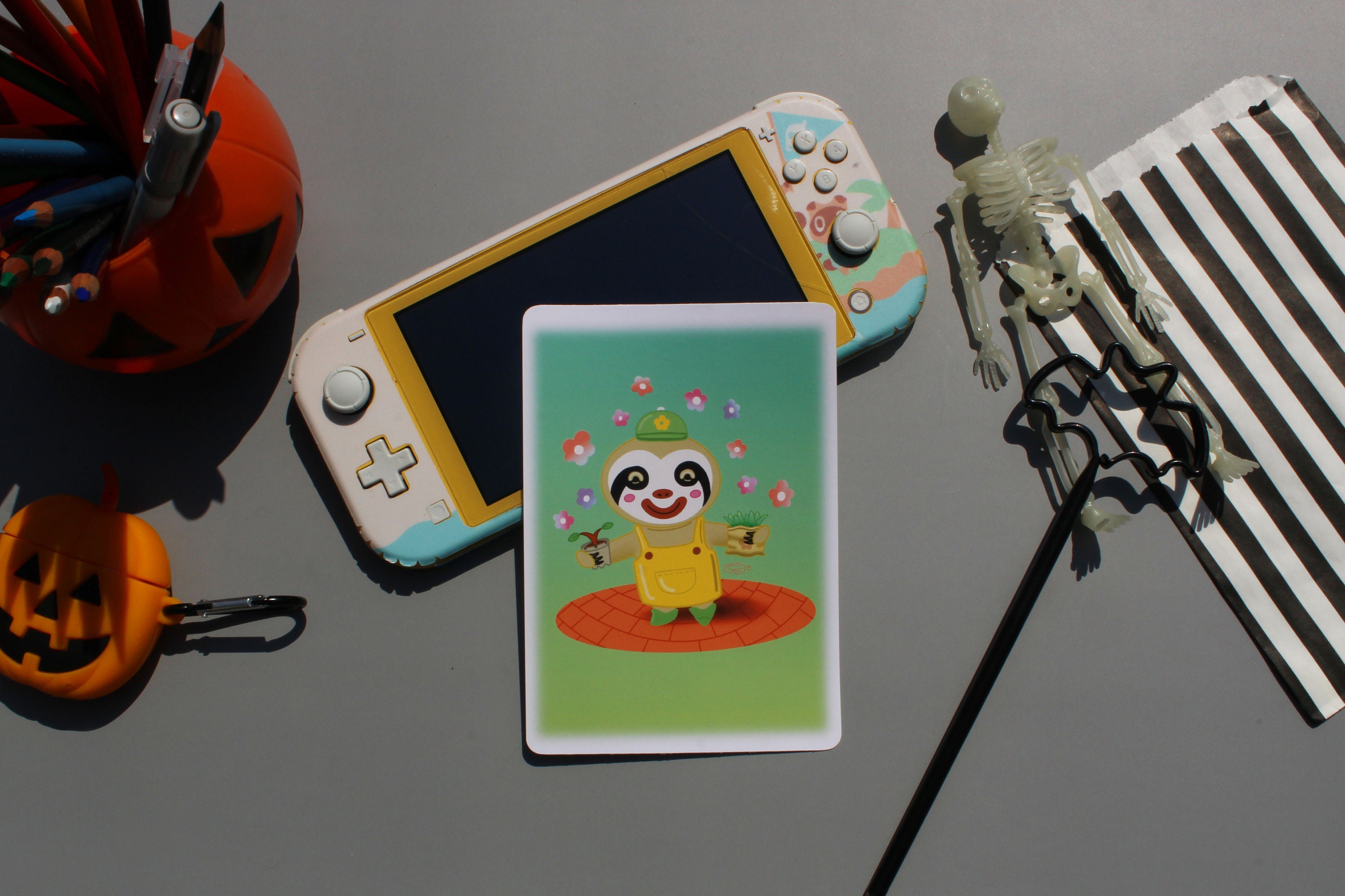 ACNH Sloth Leif Happy Gardener Digital Print and Sticker | Etsy