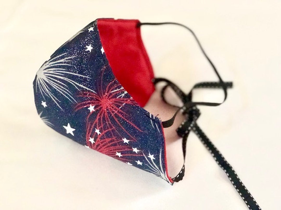 USA 4th of July Face Mask, Independence Day, Stars and Stripes Design ...