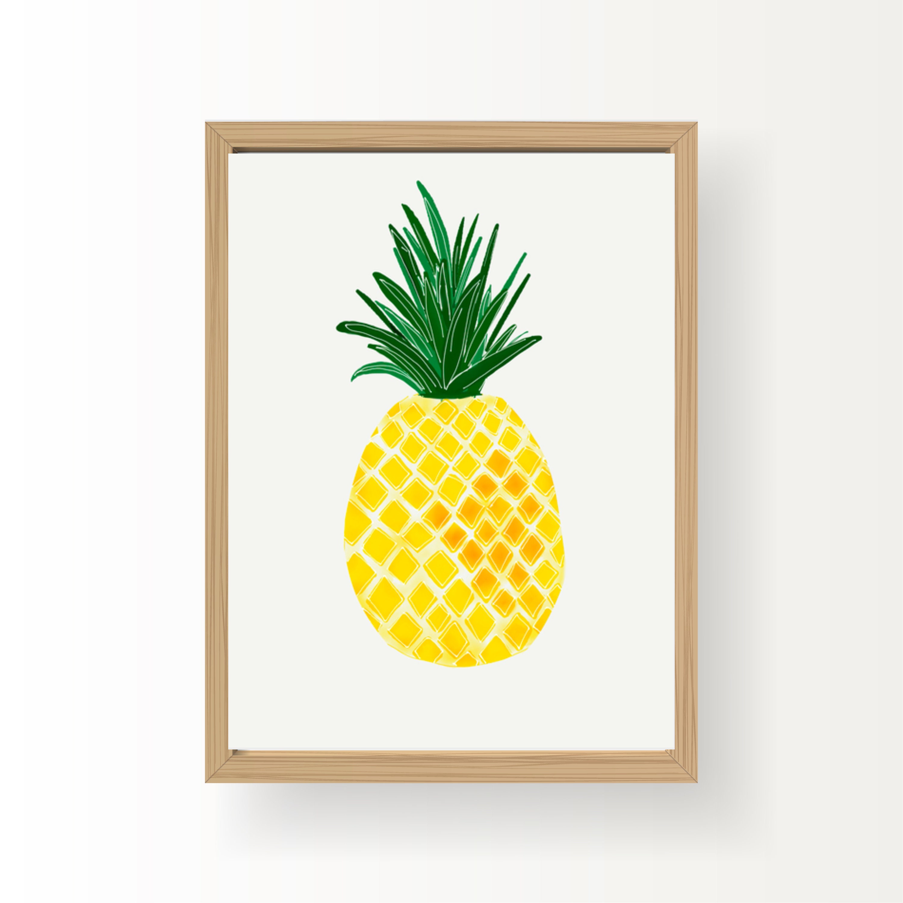 Pineapple Artwork Print | Kitchen Artwork and Decor | Downloadable ...