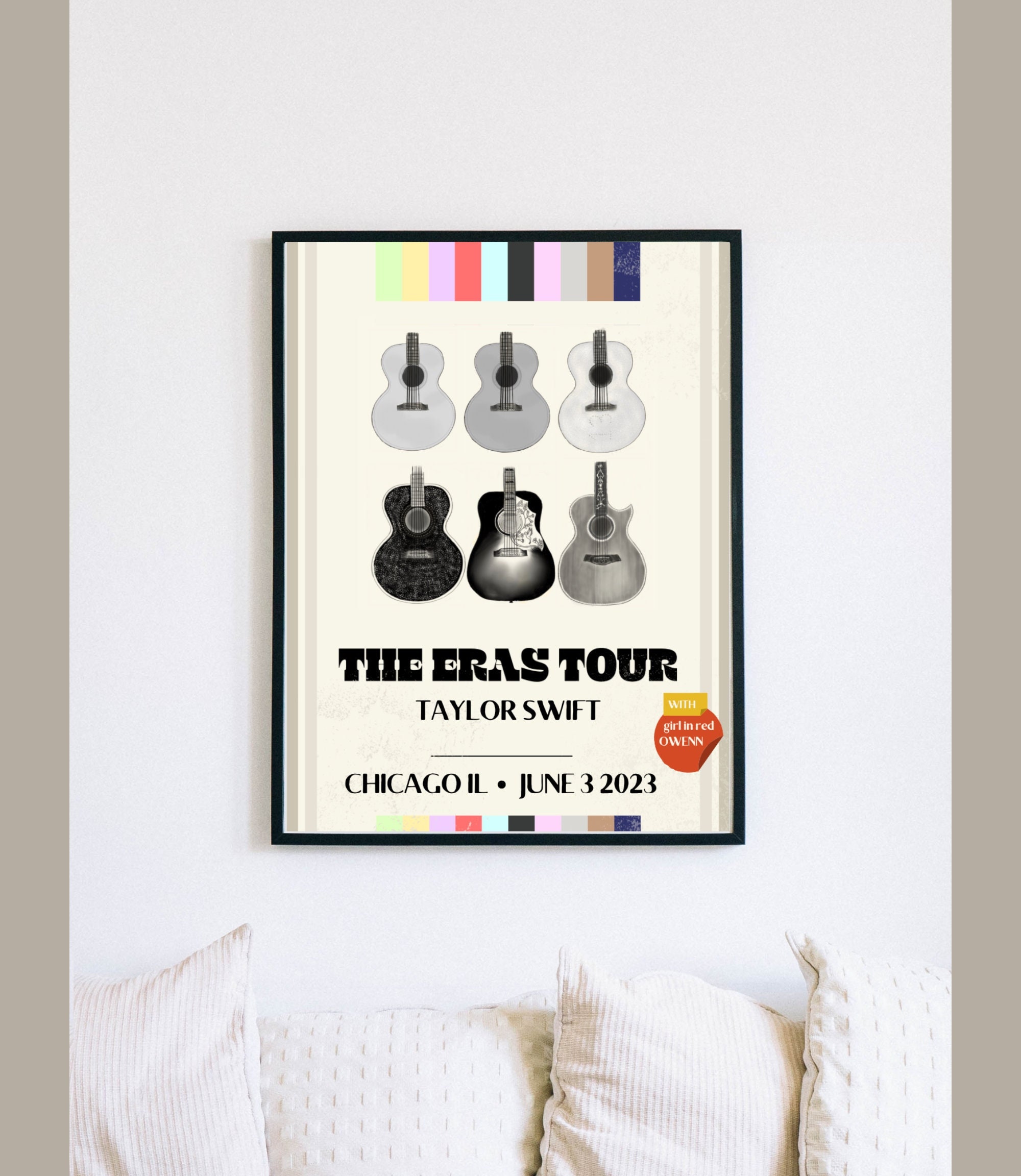The Eras Tour Poster Eras Tour Guitars Eras Tour Chicago - Etsy