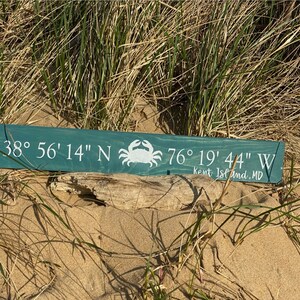 Kent Island Coordinates Sign - Etsy
