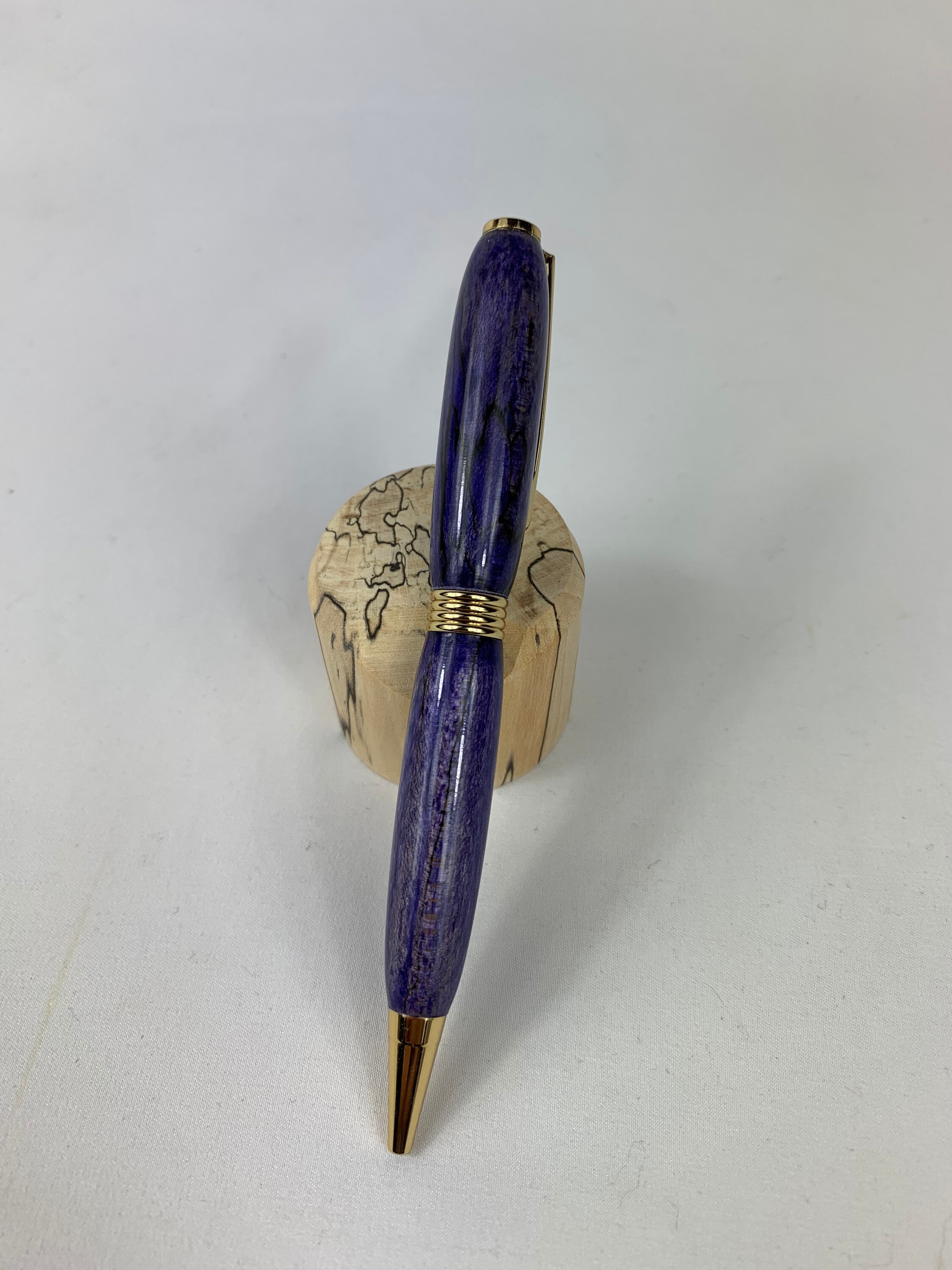 Writing & Marking Beautiful hand turned wood pen gray dyed maple ...