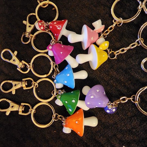 Mushroom Keychain - Etsy