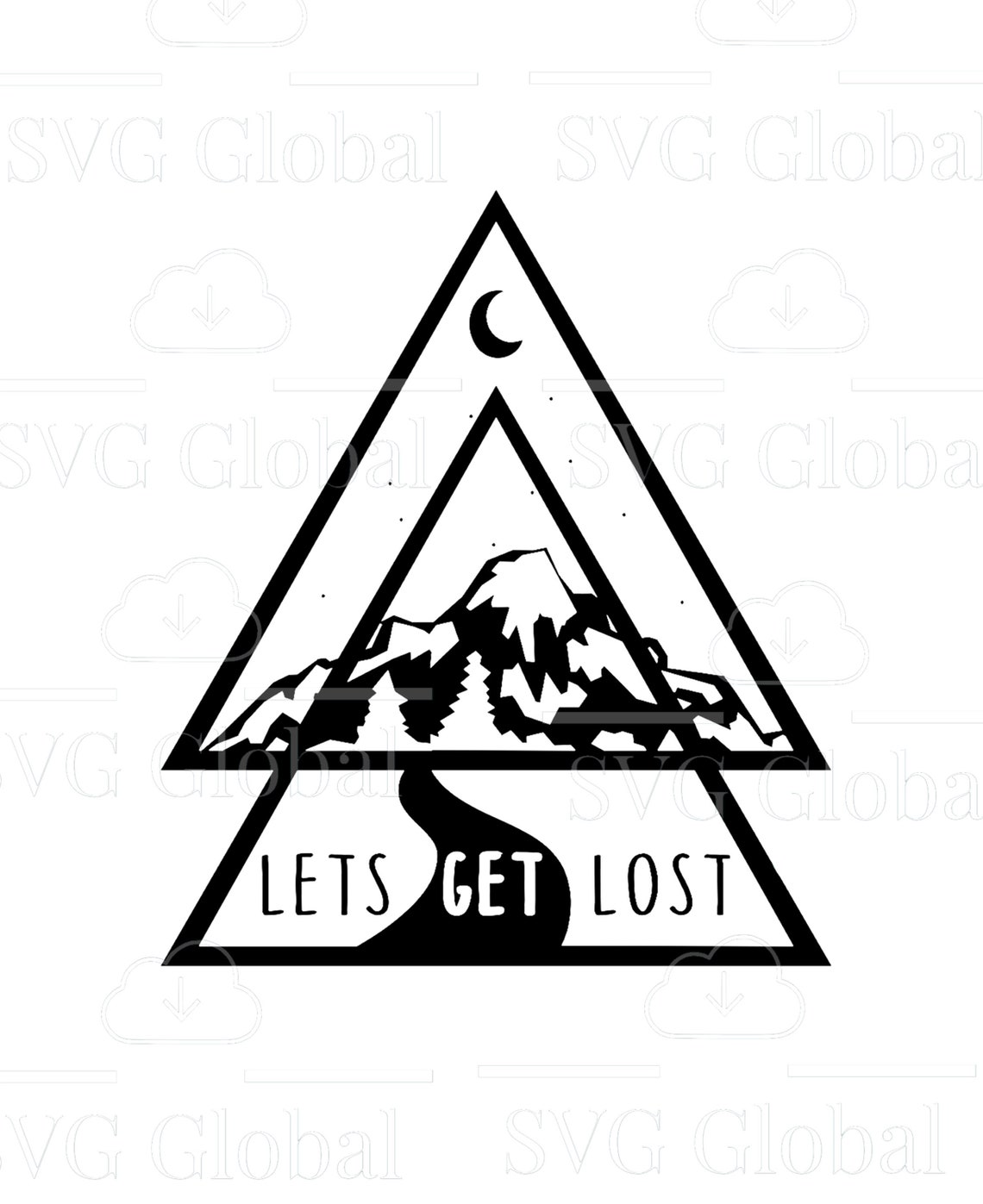Let's Get Lost SVG | Hiking SVG | Digital Download File | Wander SVG ...