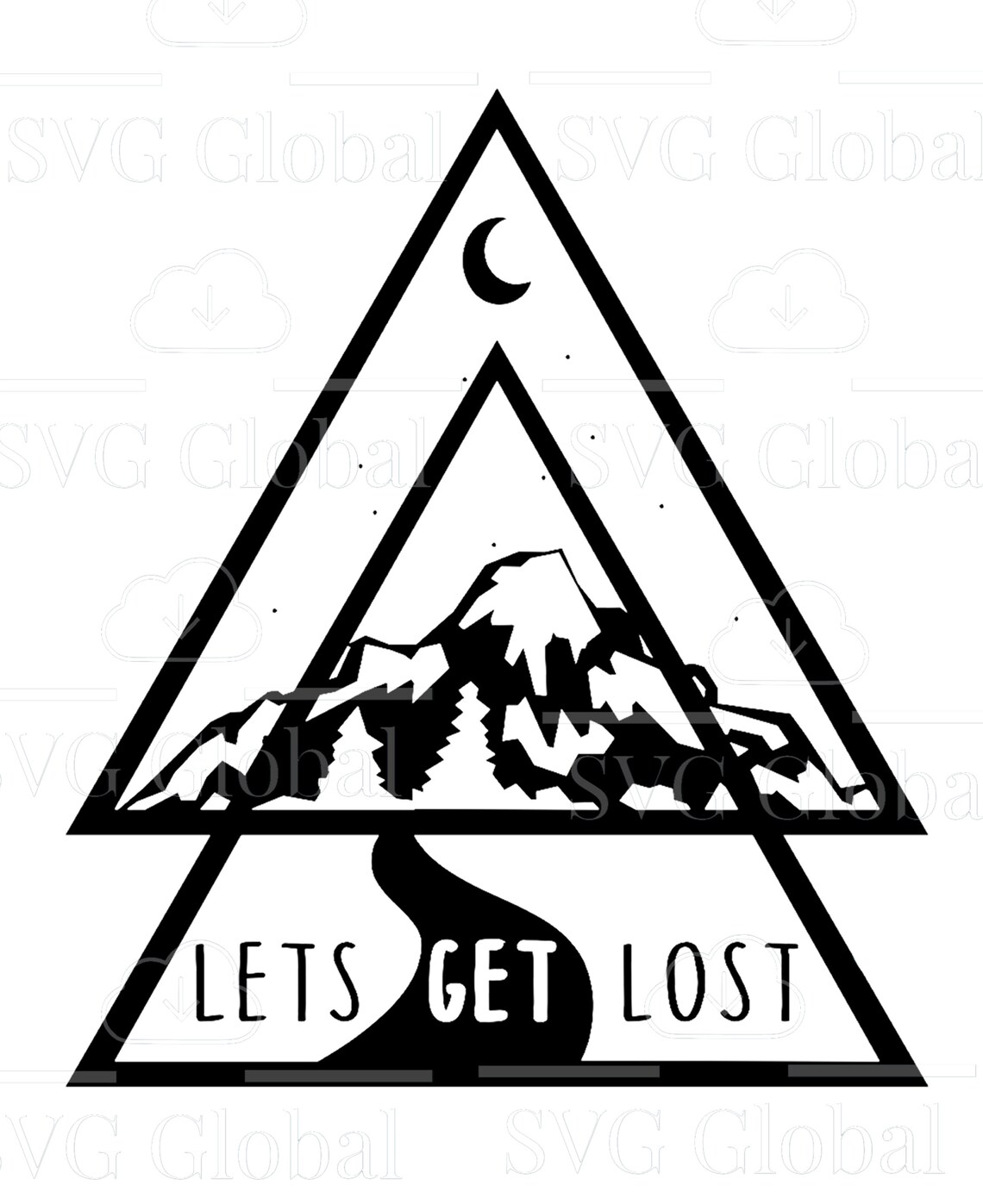 Let's Get Lost SVG | Hiking SVG | Digital Download File | Wander SVG ...