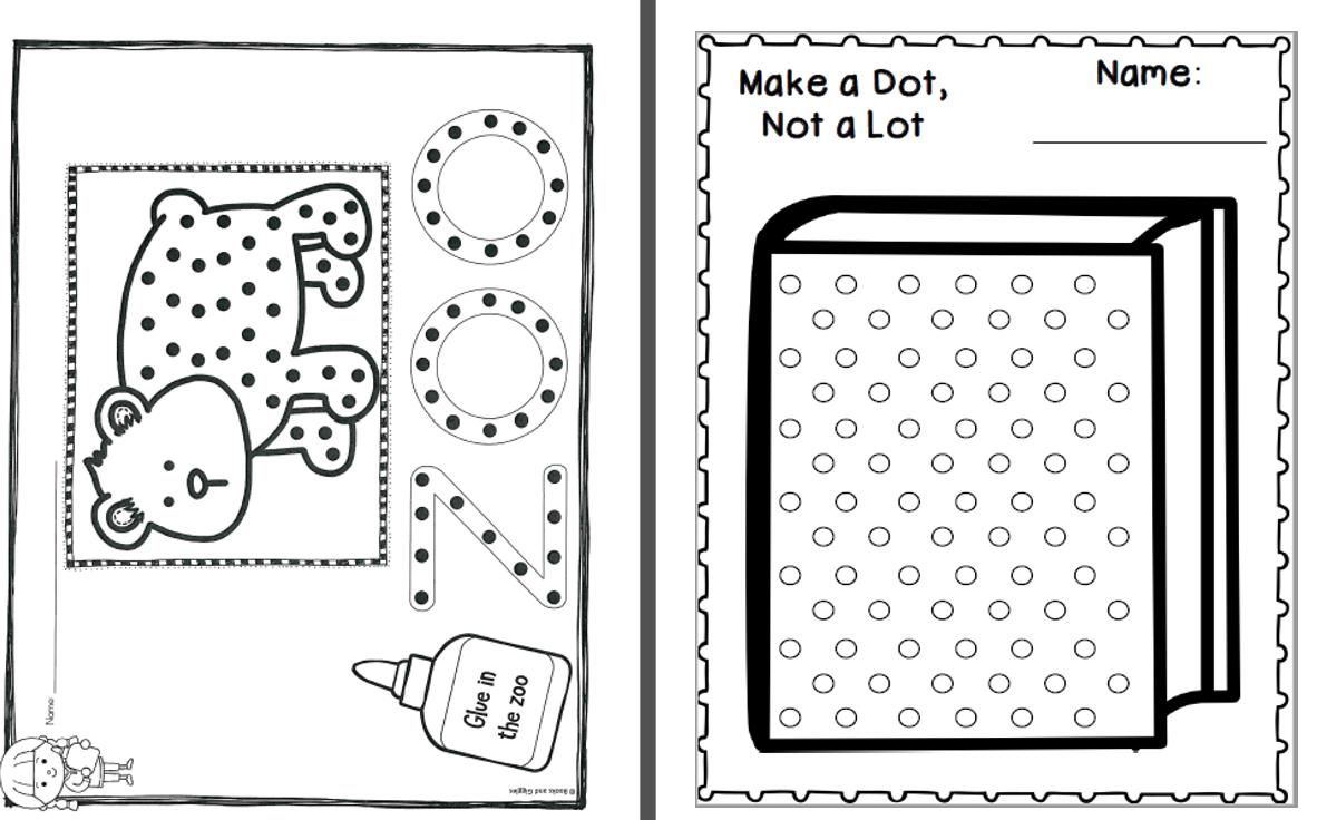 Fine Motor Practice With Glue or Paint - Etsy