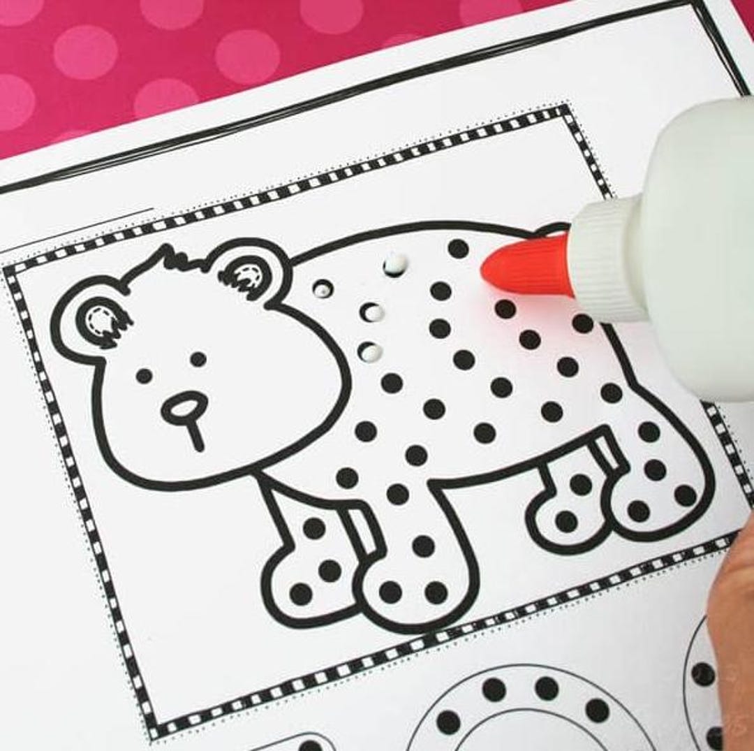 Fine Motor Practice With Glue or Paint - Etsy
